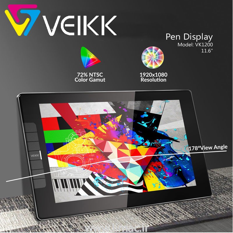 خرید قلم نوری و نمایشگر ویک Veikk VK1200 اورجینال با قیمت ارزان انتخاب ...